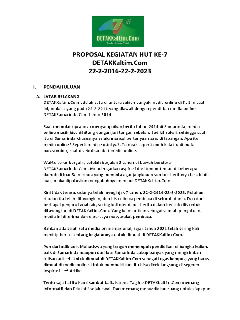 HUT Ke-7 DETAKKaltim: Talkshow IKN | PDF | Bisnis | Ilmu Sosial