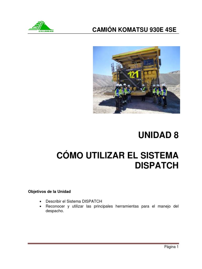 UNID - 8 - COMO UTILIZAR SISTEMA DISPATCH - Abril 2020 | PDF | Camión ...