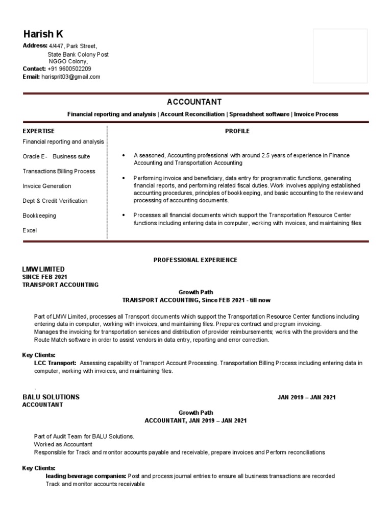 Harish Digital Resume | PDF | Accounting | Accounts Payable