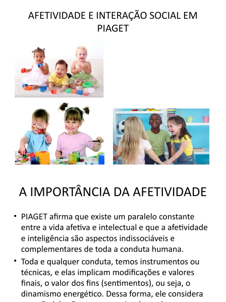 Afetividade e Interação Social em Piaget | PDF