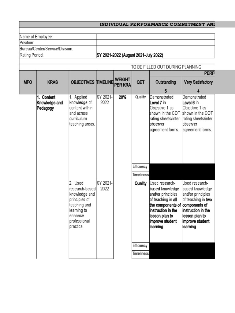 DDO - IPCRF - Proficient Teacher 1 3 | PDF | Learning | Lesson Plan
