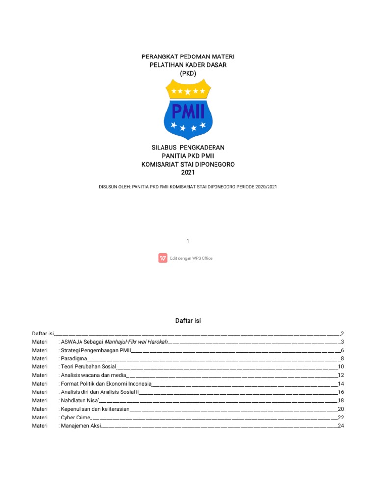 PERANGKAT Pedoman Materi PKD 2021 | PDF