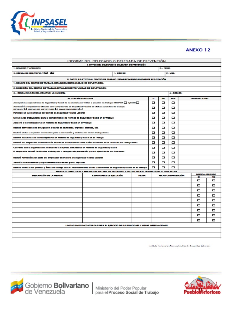 Anexo 12 Inpsasel | PDF