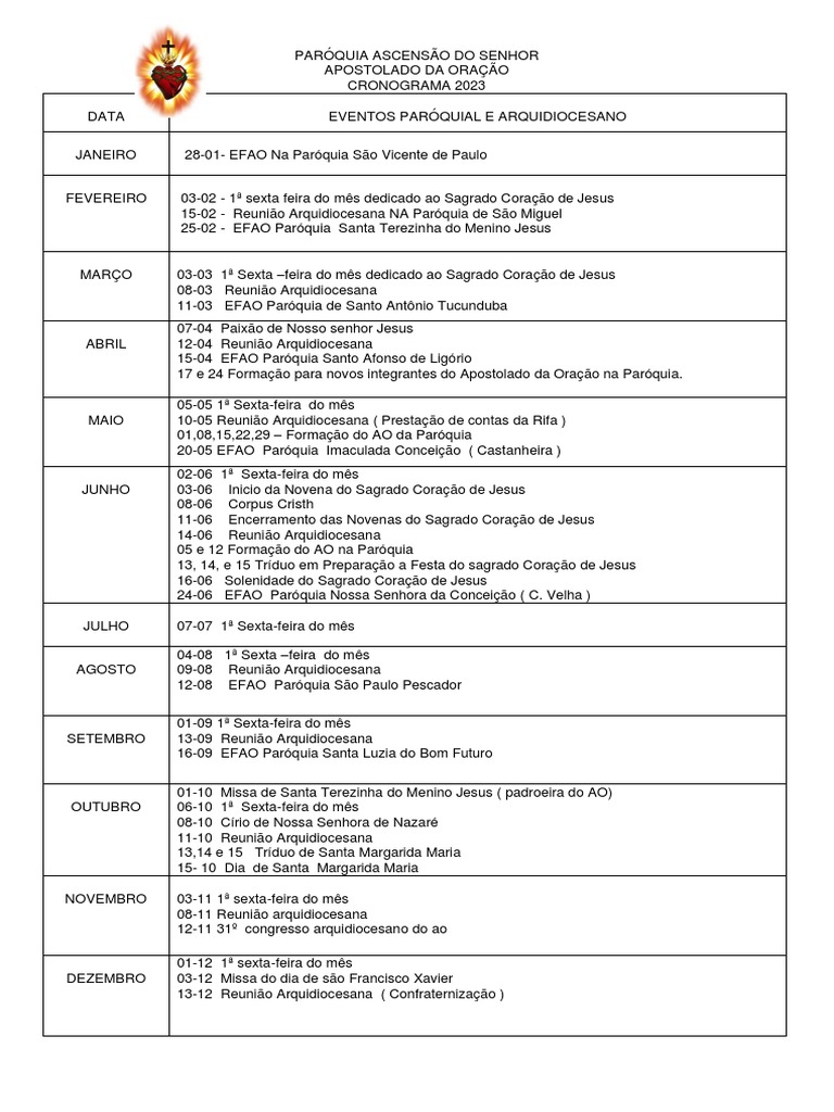 Apostolado Da Oração | PDF | Igreja católica