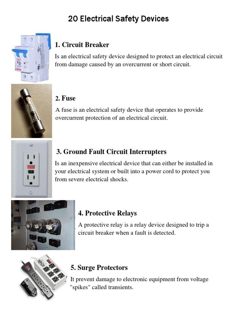 20 Electrical Safety Devices | PDF