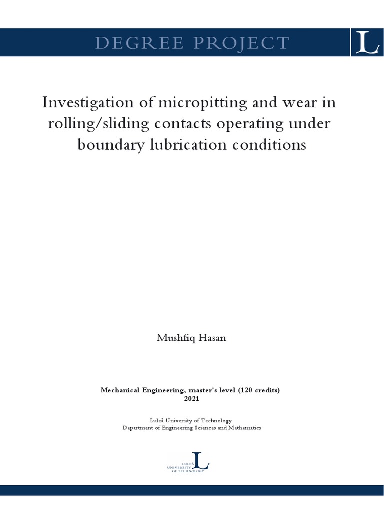 Investigation of Micropitting and Wear | PDF | Wear | Fracture