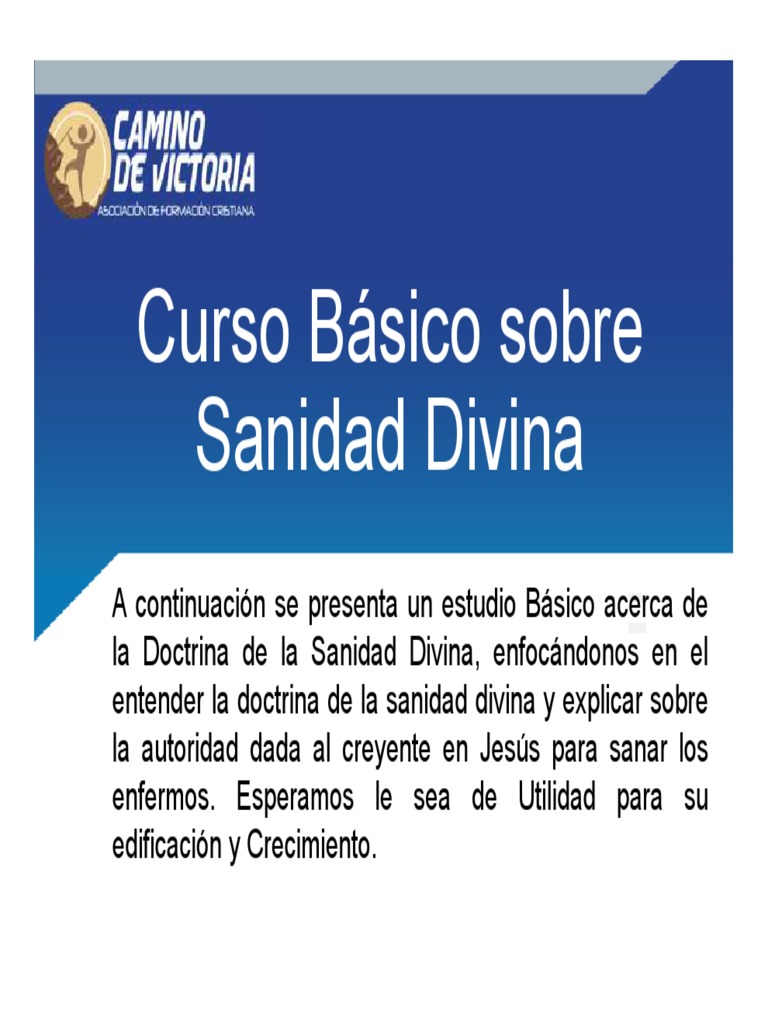 Sanidad Divina | PDF | Curación por la fe | Pecado