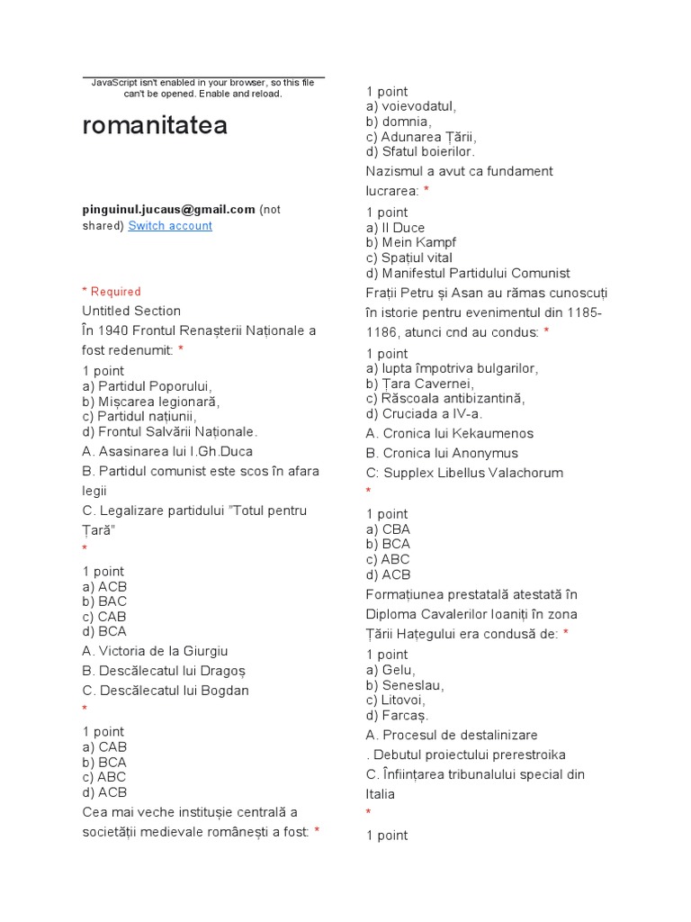 Romanitatea 1,2,3 | PDF