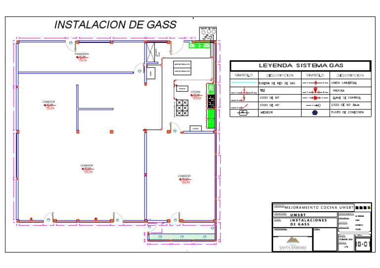PLANO COMEDOR-PLANO COCINA INST. GAS | PDF