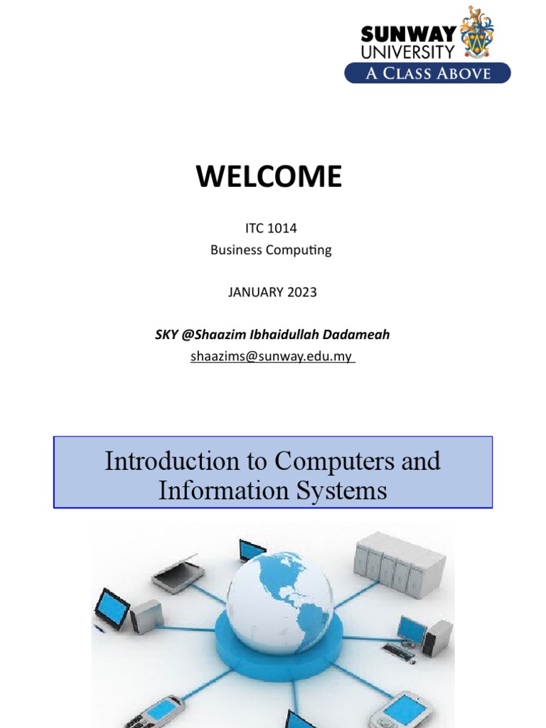 Week 1 Chap1-Introduction To Computers and Information Systems | PDF | Information | Computer ...
