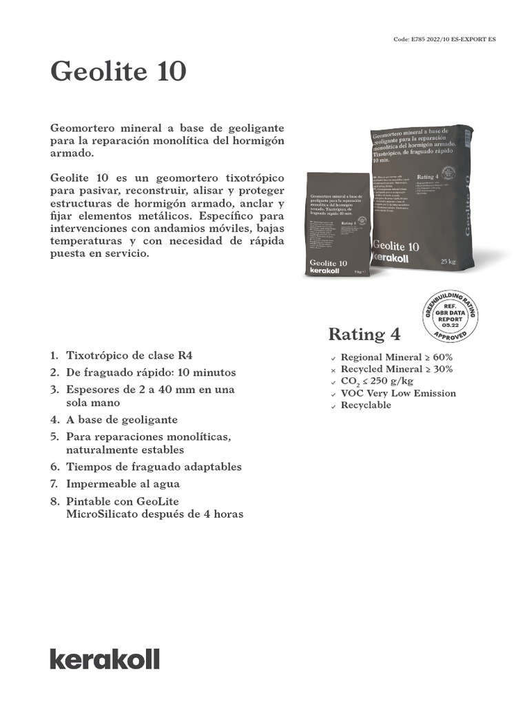 Geolite 10 2022 (Es-Export Es) | PDF | Hormigón | Pascal (Unidad)