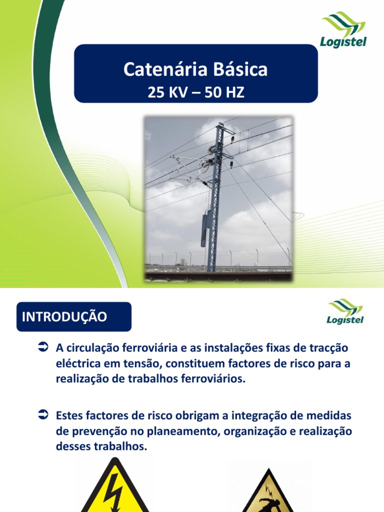 Catenária Básica 25 KV - 50 HZ | PDF | Rede elétrica | Corrente direta