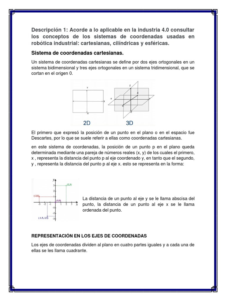 Sistema de Coordenadas | PDF | Sistema de coordenadas Cartesianas ... Sistema de Coordenadas | PDF | Sistema de coordenadas Cartesianas ...