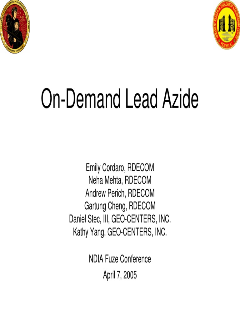 Cordaro Lead Azide | PDF | Physical Sciences