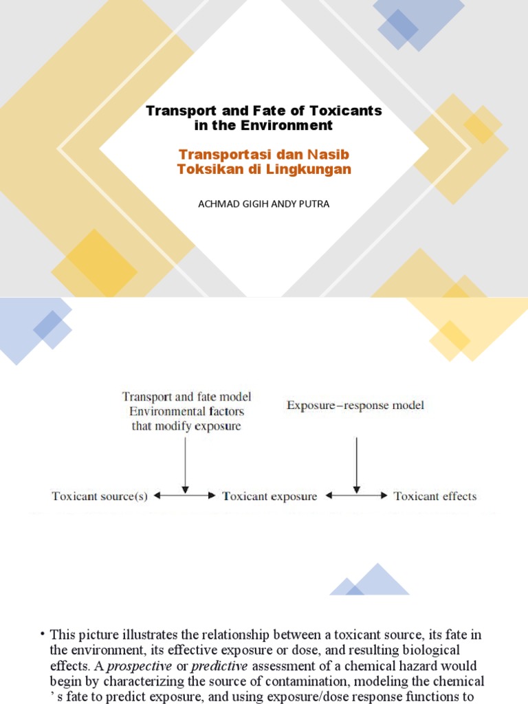 Transport and Fate of Toxicants in The Environment | PDF | Acid ...