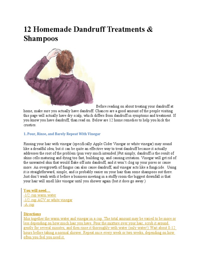 12 Homemade Dandruff Treatments - Everydayroots | PDF | Shampoo