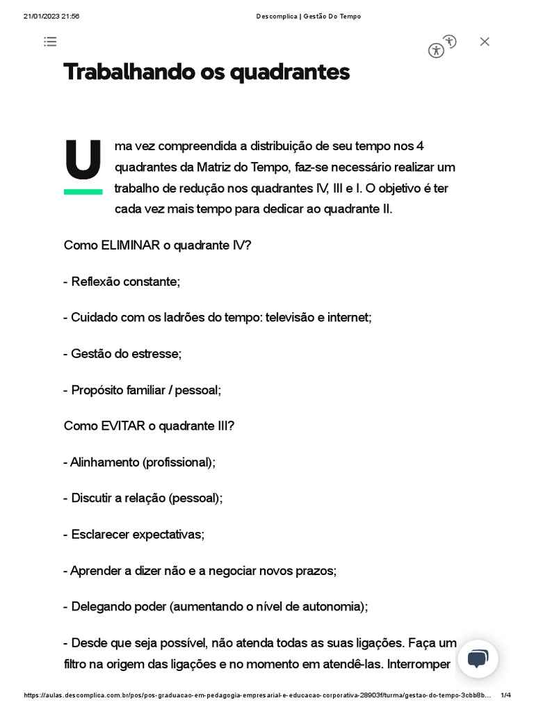 3 - Trabalhando Os Quadrantes | PDF