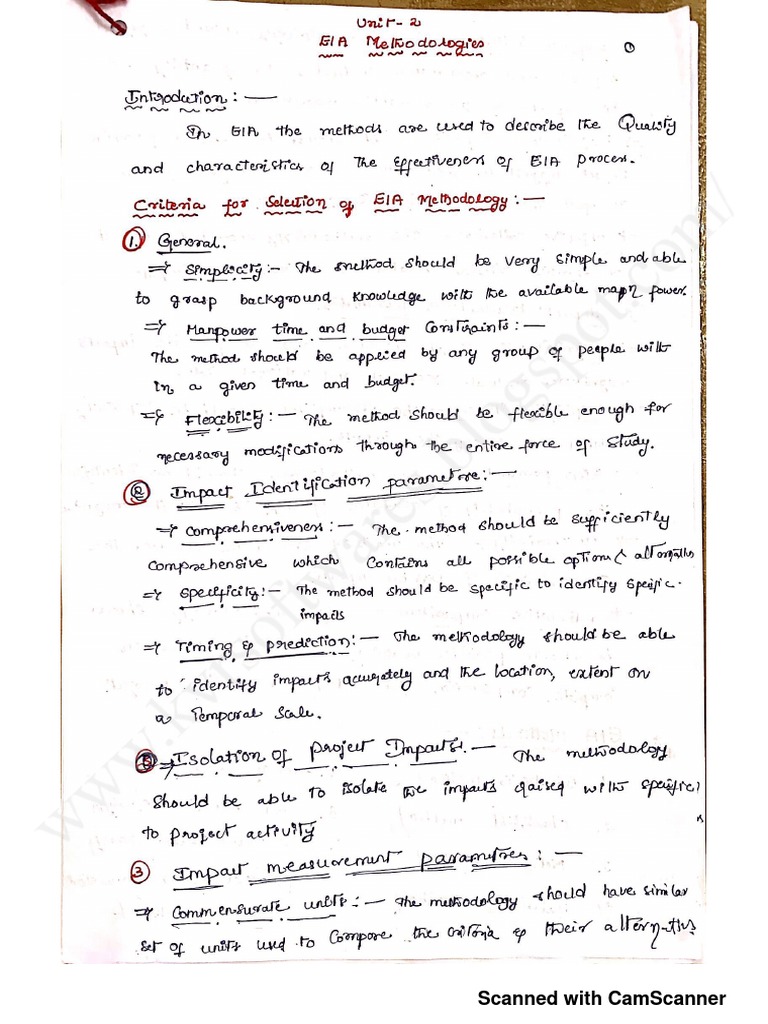 Eia Unit 2 Methodologies Pdf Cost Benefit Analysis Environmental