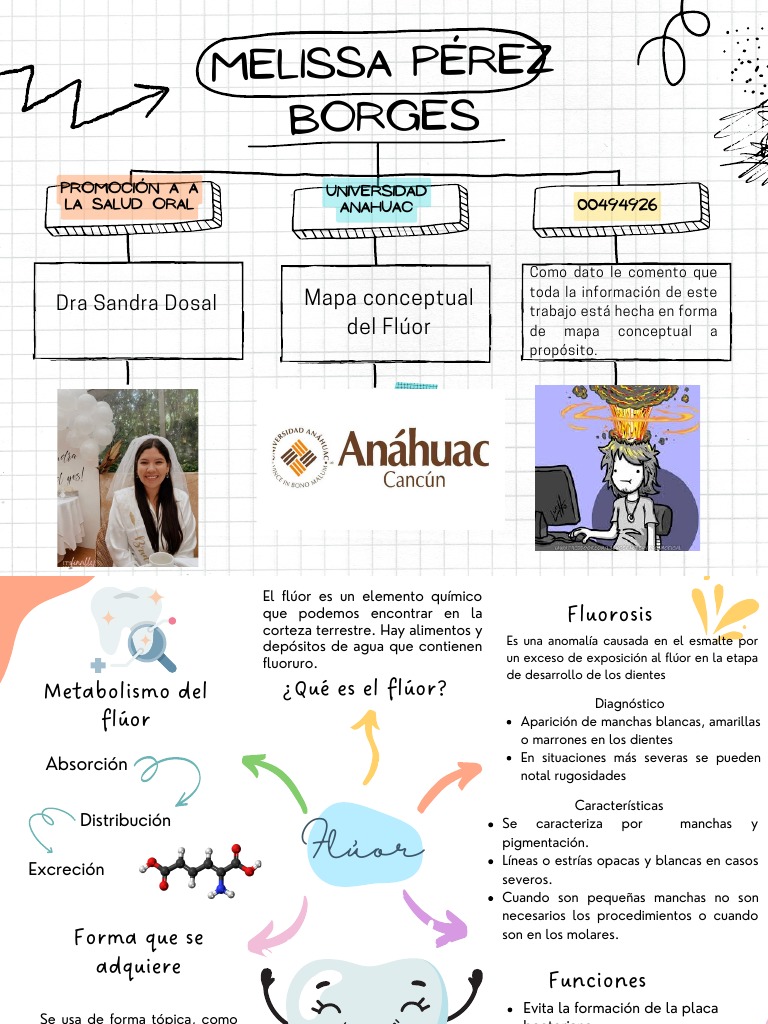 mapa conceptual del Flúor 2.0 | PDF | Flúor | Odontología