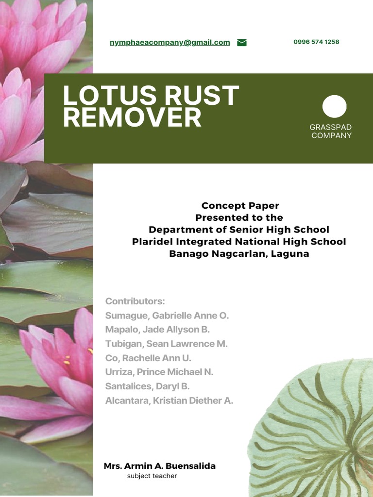 Lotus Rust Remover | PDF | Rust | Water