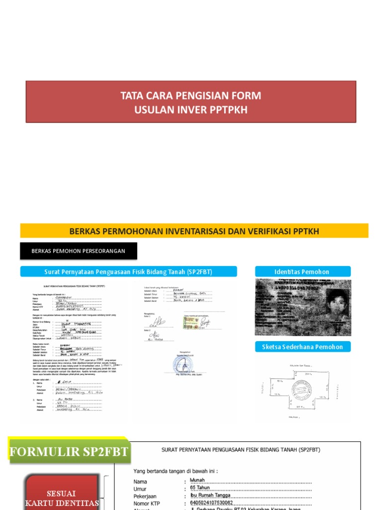 Tata Cara Pengisian Form PPTPKH | PDF