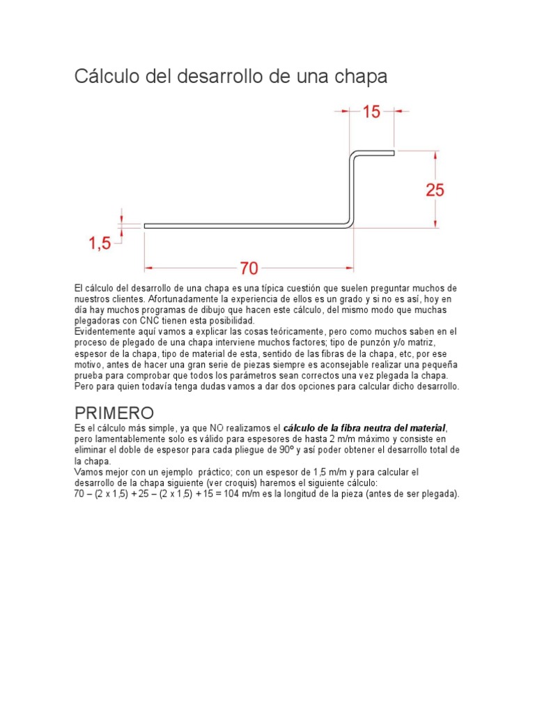 Calculo Doblez | PDF