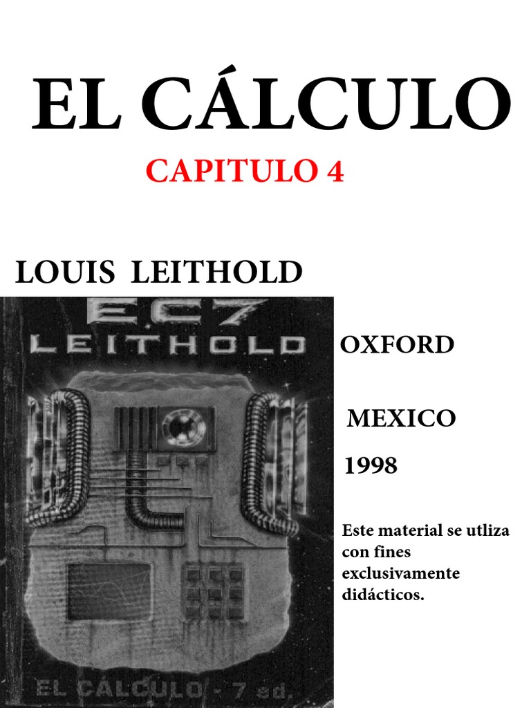Capitulo 4 - El Calculo-Louis Leithold | PDF