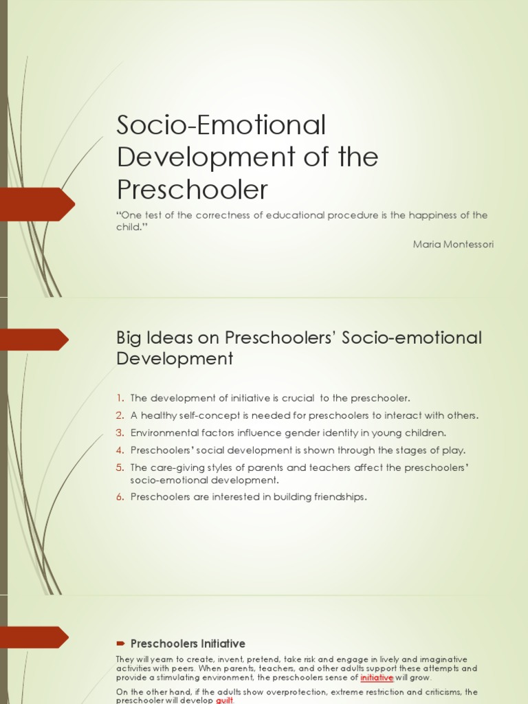 Preschoolers' Socio-Emotional Growth | PDF | Emotions | Self Concept
