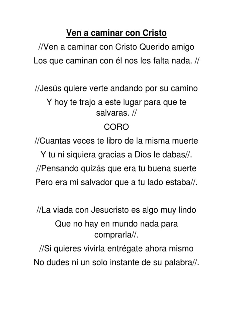 Ven A Caminar Con Cristo | PDF | Religión y espiritualidad