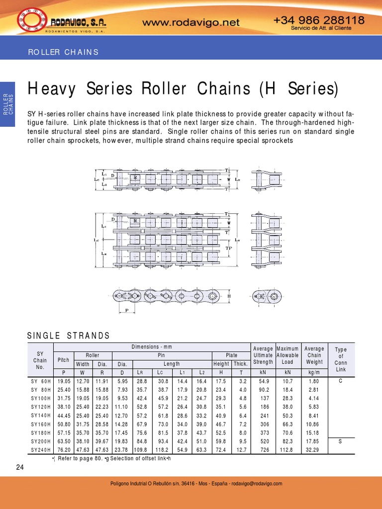 SUGIYAMA 05 Cadena Serie Pesada | PDF | Physical Sciences | Mechanical Engineering