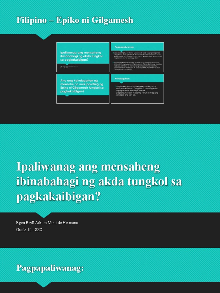 Filipino - Epiko Ni Gilgamesh | PDF