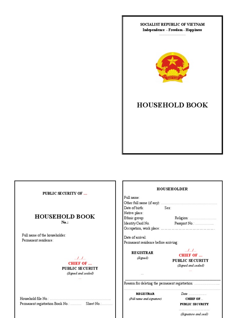 Sổ hộ khẩu | PDF | Identity Document | Access Control