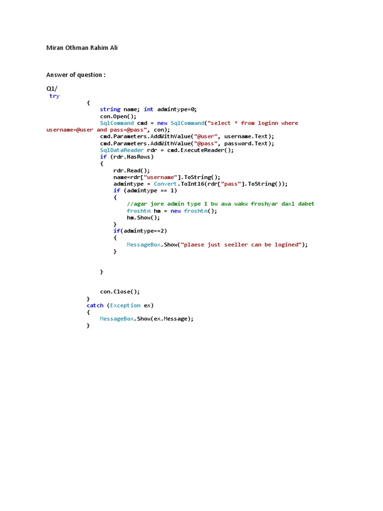 Miran Othman Rahim Ali | PDF | Databases | Software Development