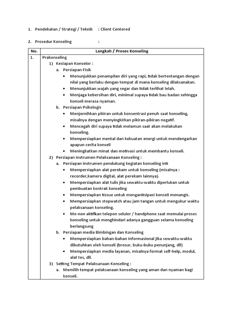 Proses dan Tahapan Konseling Klien | PDF