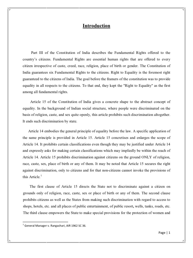 Article 15 | PDF | Citizenship | Social Institutions