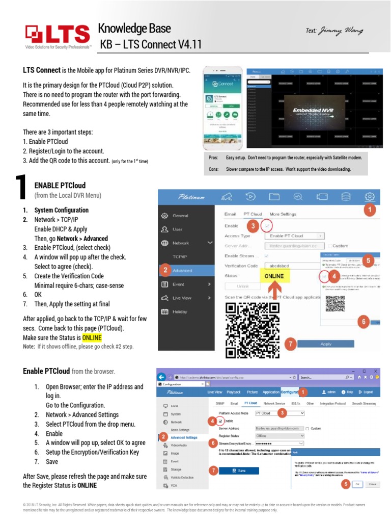 KB - LTS Connect V4.11 | PDF | Qr Code | Login KB - LTS Connect V4.11 | PDF | Qr Code | Login