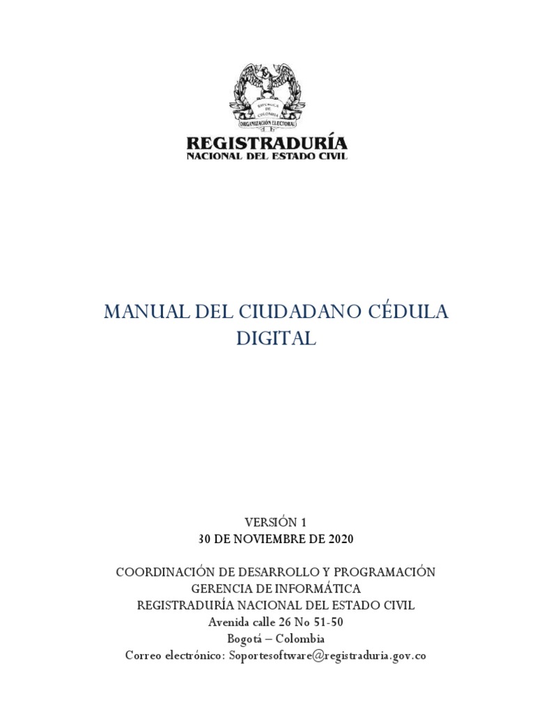 Manual para Obtener Cédula Digital | PDF | Contraseña | Correo