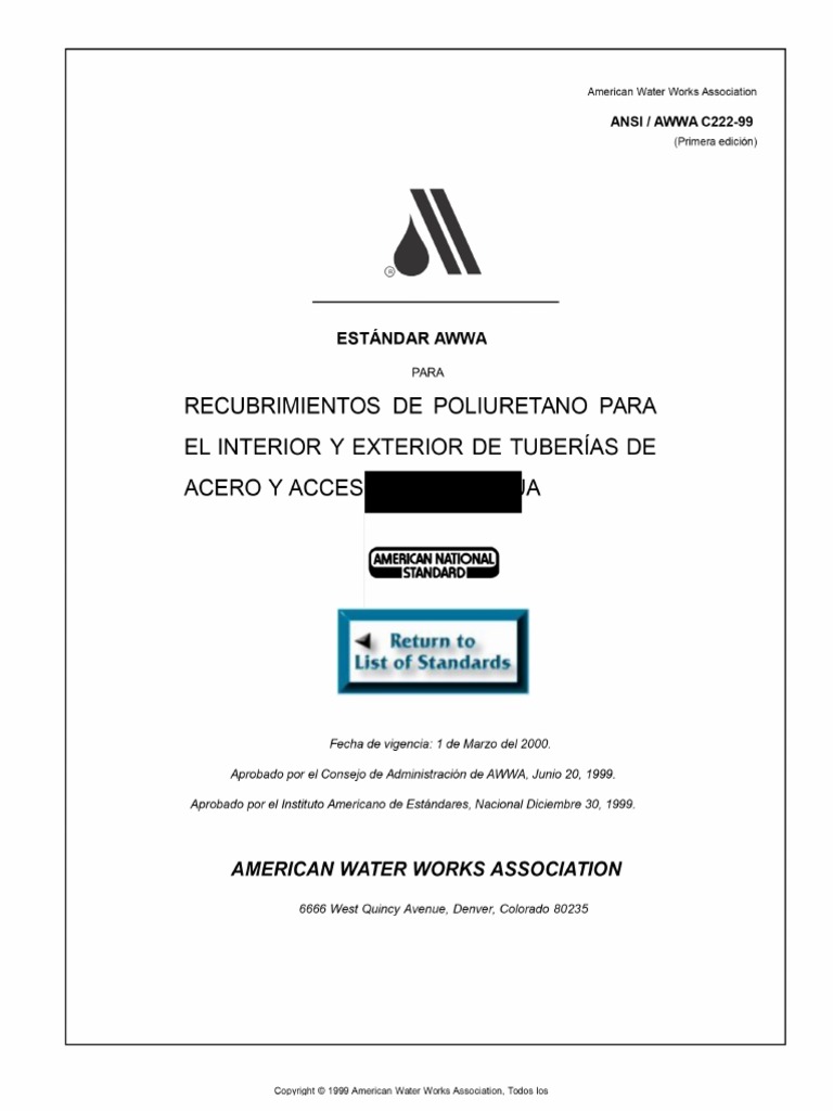Awwa C222 99 | PDF