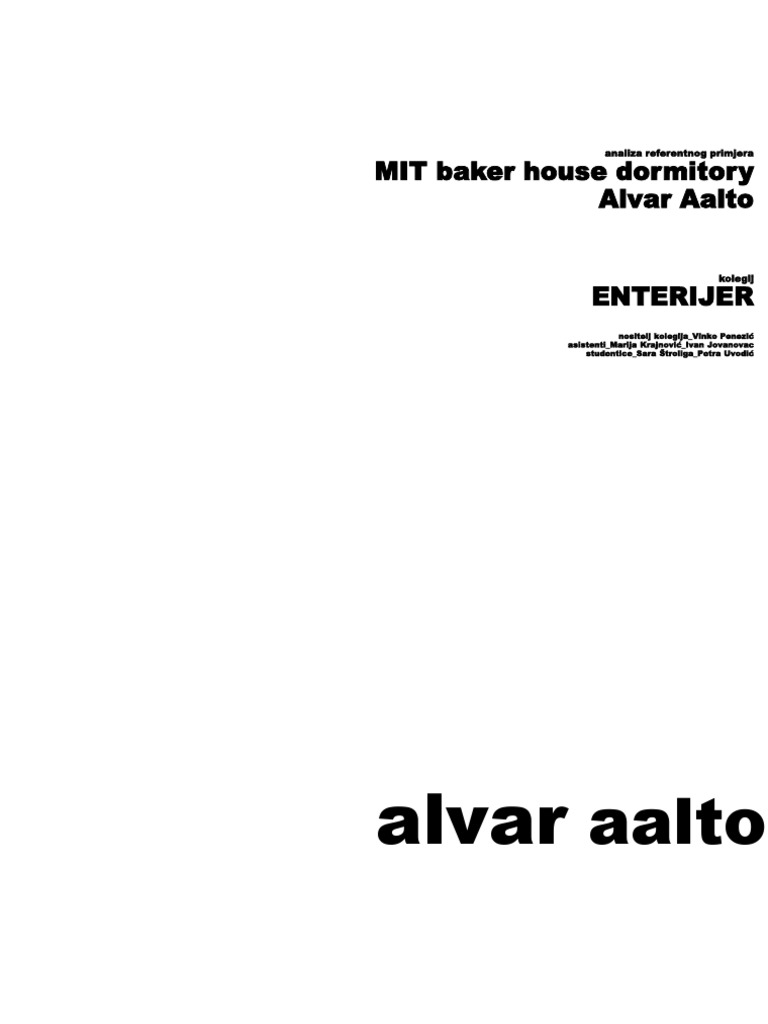 c2 - 6 - Mit Baker House Dormitory - Boston, Massachusetts | PDF