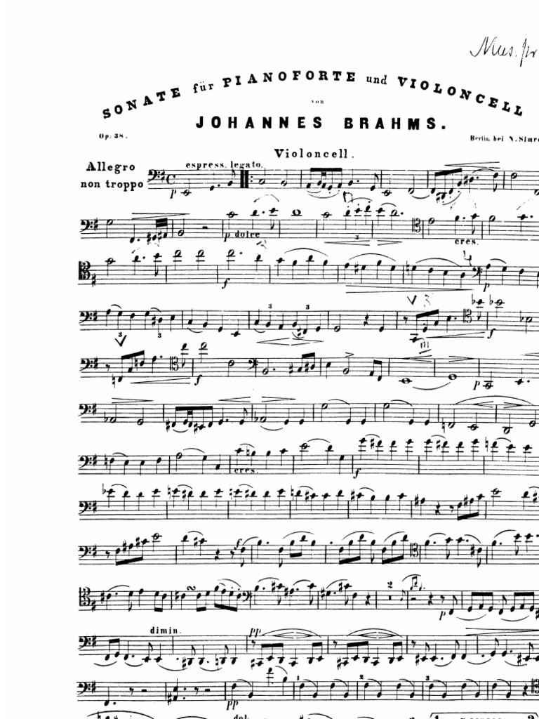 Brahms Sonata 1 | PDF
