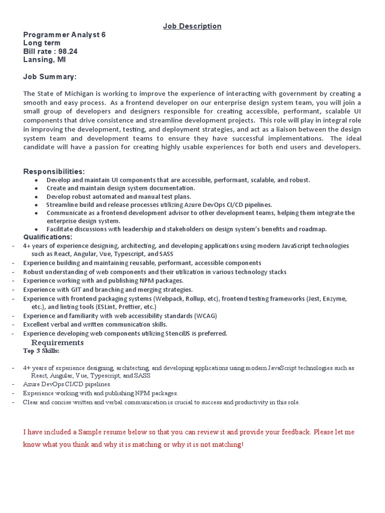 Sample Resume1 | PDF | Spring Framework | Angular Js