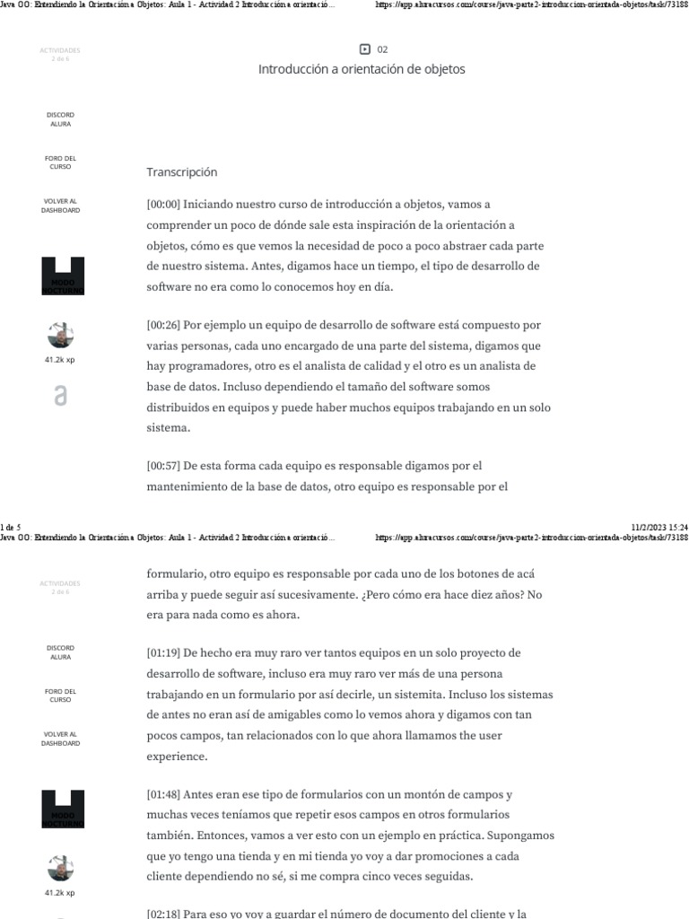 Java OO Entendiendo La Orientación A Objetos Aula 1 - Actividad 2 Introducción A Orientación de ...