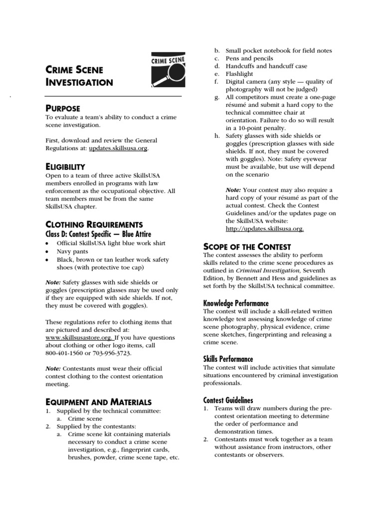 Crime Scene Investigation | PDF | Crime Scene | Forensic Science