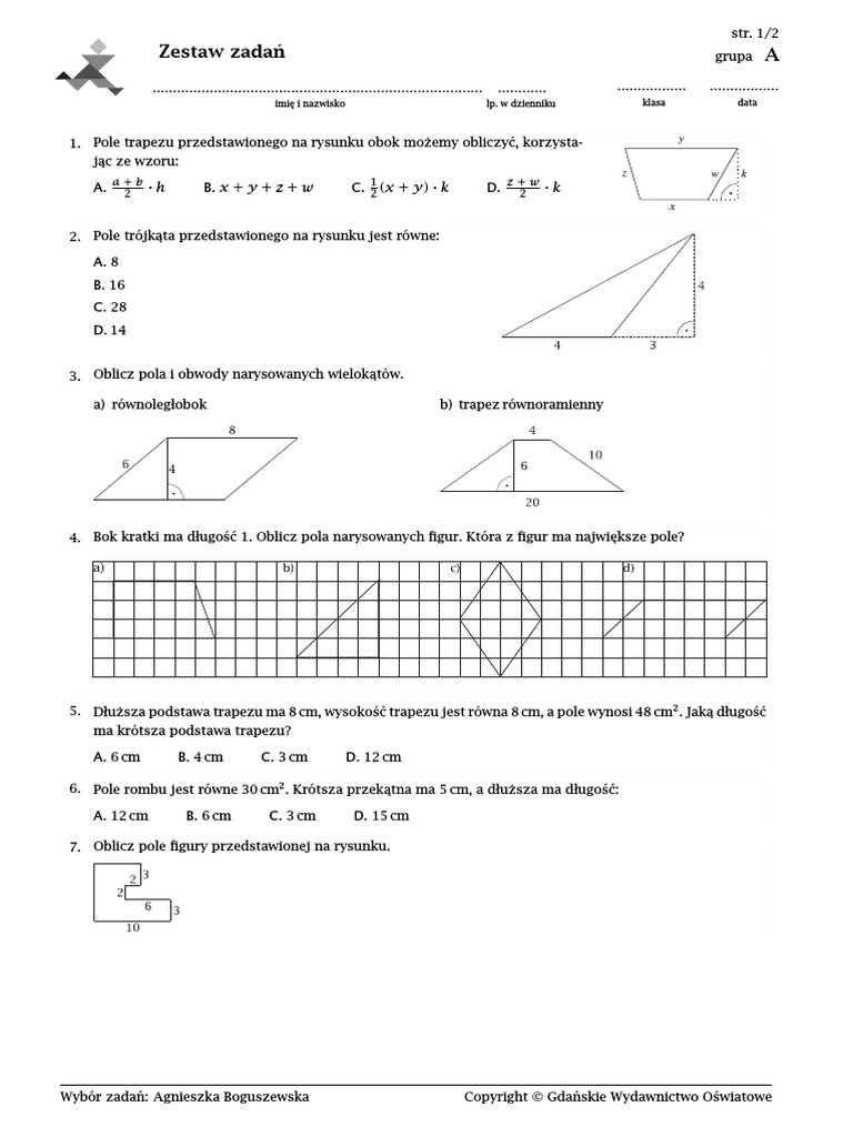 Matematyka Pola Wielokątów | PDF