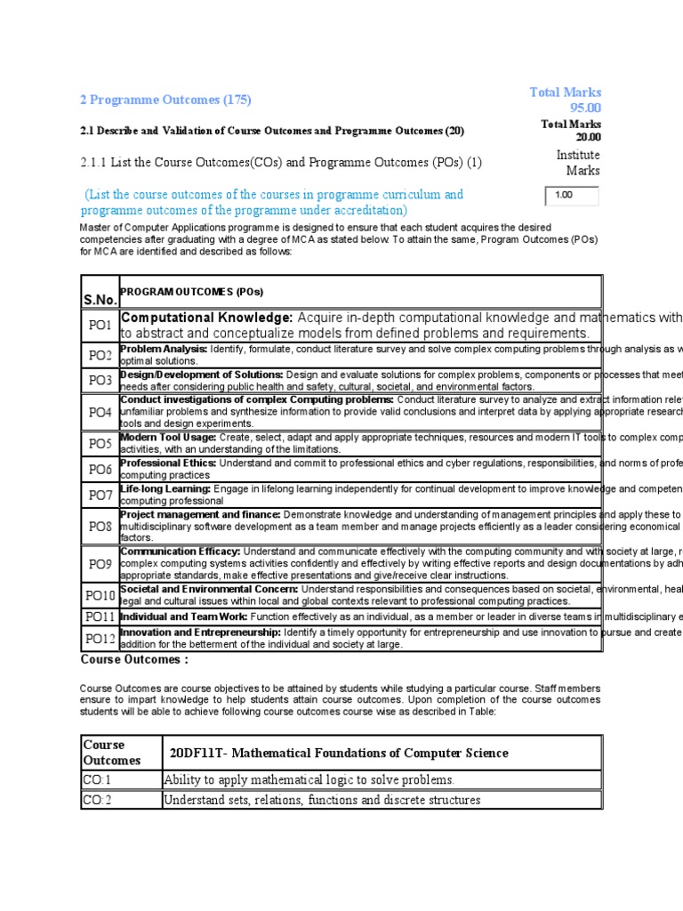 2 Programme Outcomes JHK MHB | PDF | Conceptual Model | Databases