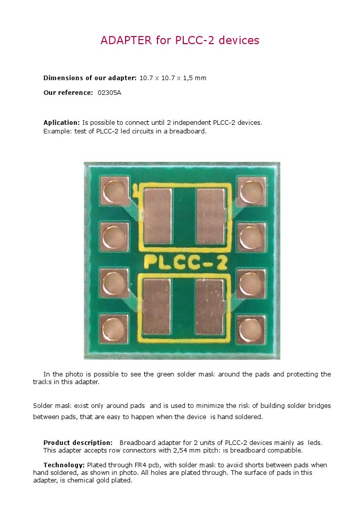 PLCC-2 Adapter | PDF | Printed Circuit Board | Soldering