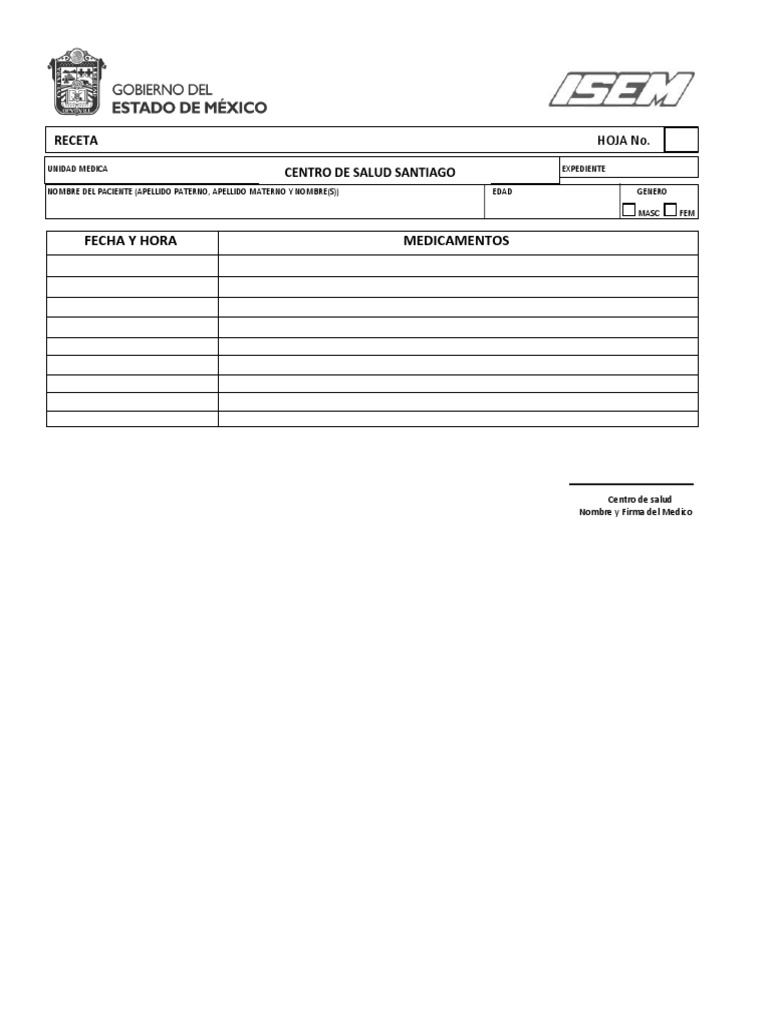 Receta Medica Isem | PDF