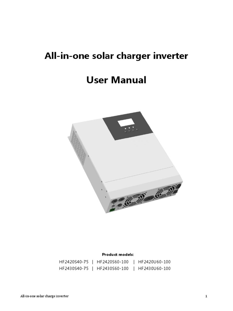 Manual of 24V 3KW Solar Inverter - Genny From JSDSOLAR | PDF | Power ...