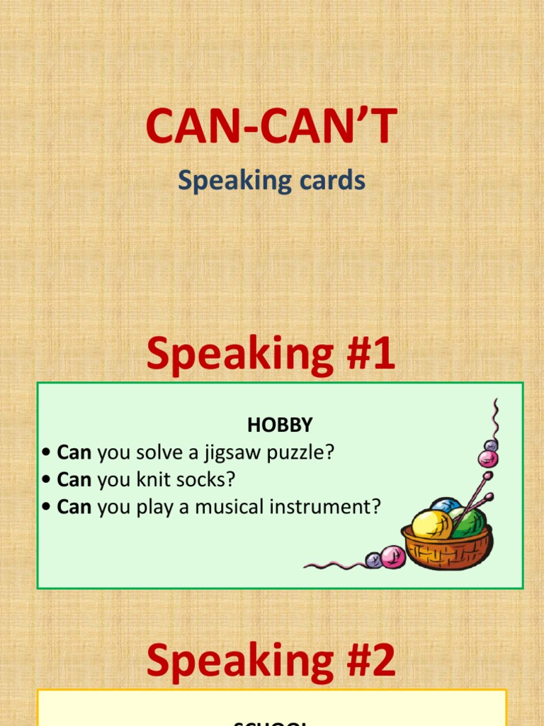 Cancant - Speaking Cards | PDF