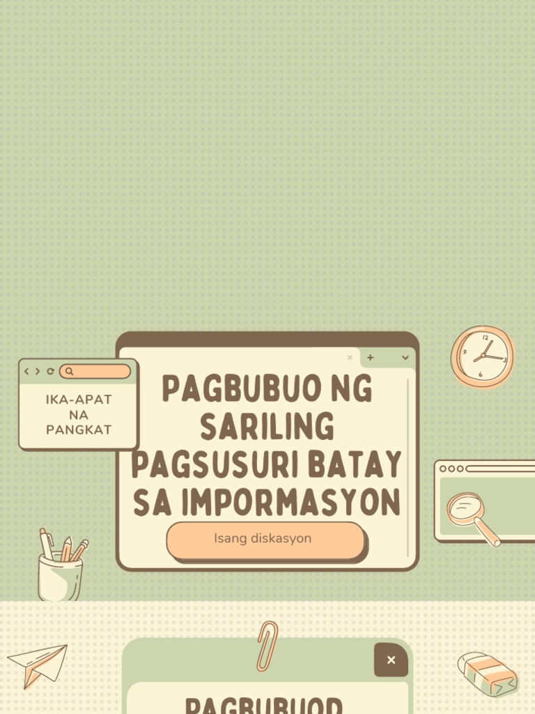 Pagbubuo NG Sariling Pagsusuri Batay Sa Impormasyon | PDF